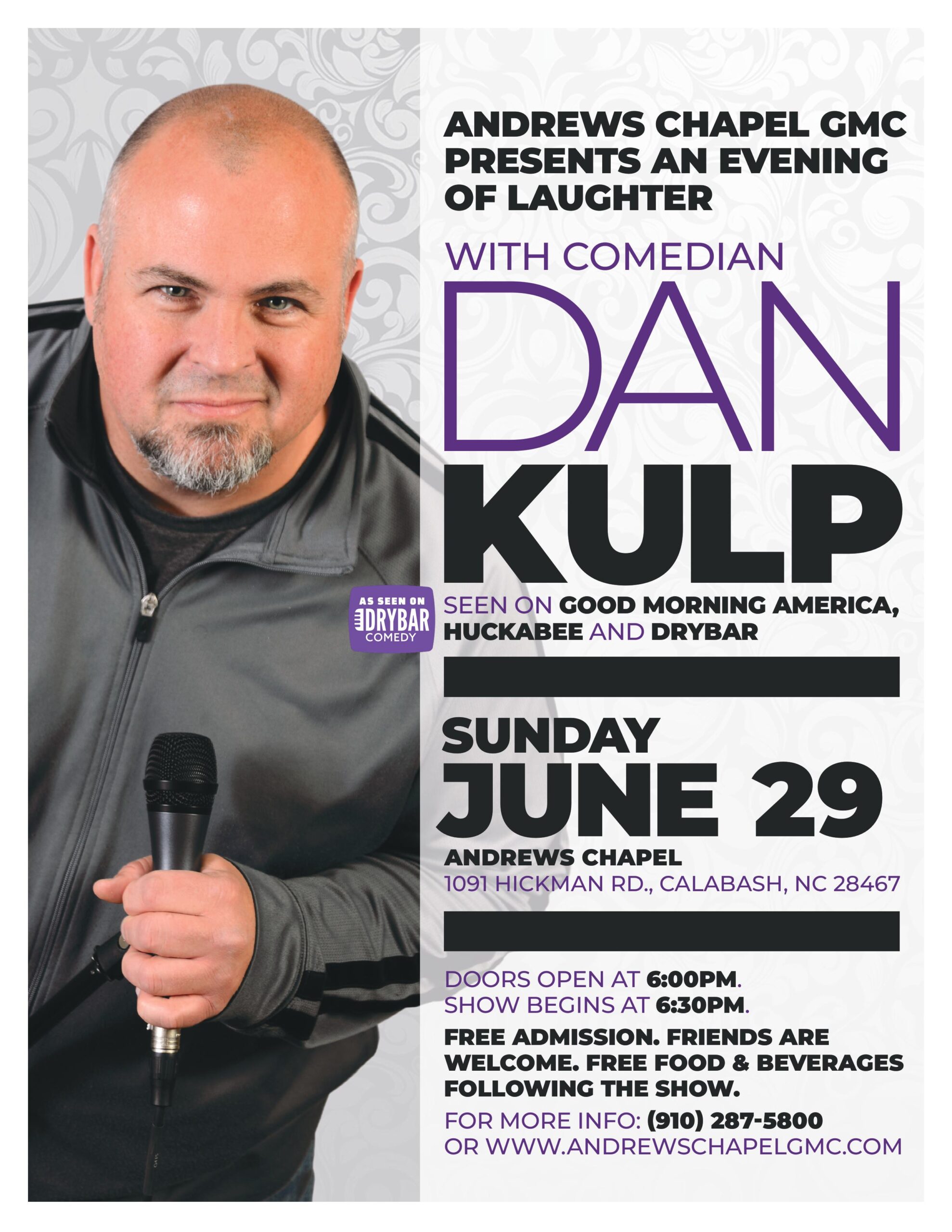 An Evening of Laughter with Comedian Dan Kulp - Andrews Chapel